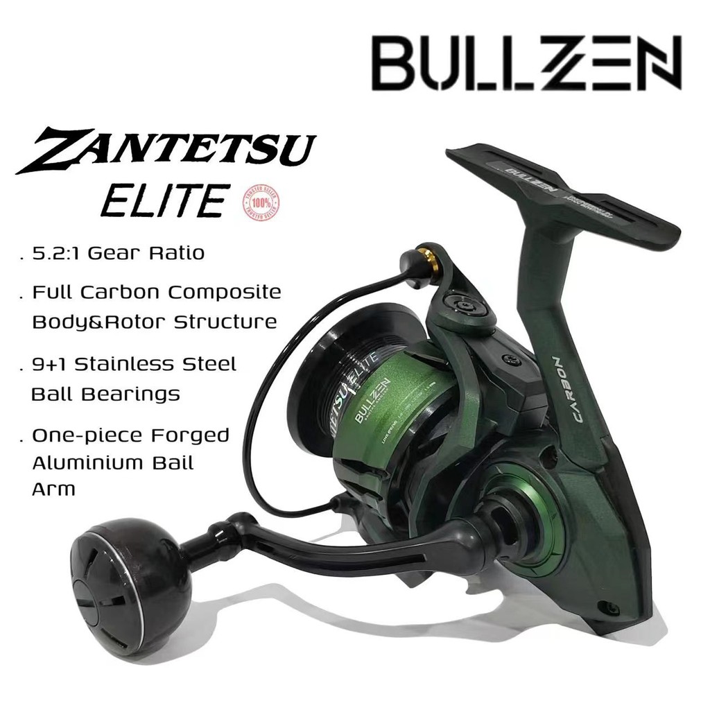 BULLZEN ZANTETSU ELITE FULL CARBON SPINNING FISHING REEL | Shopee Malaysia