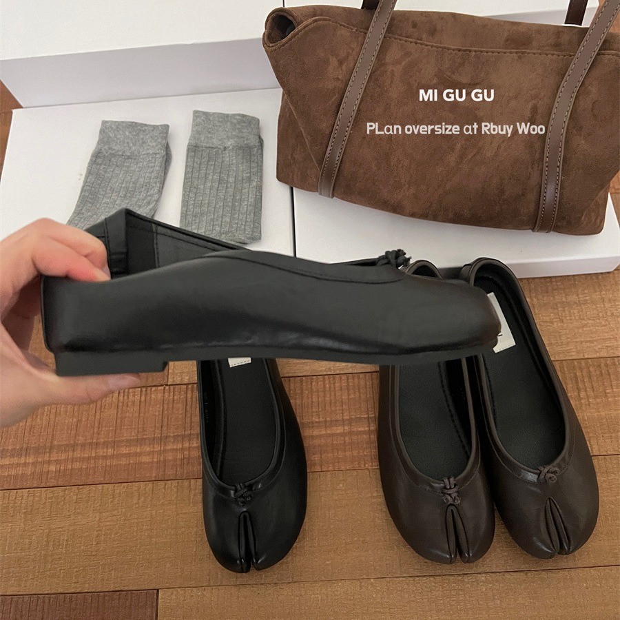 2024 New Summer Split-Toe Pig Trotter Shoes Toe Lazy Horseshoe Shoes ...