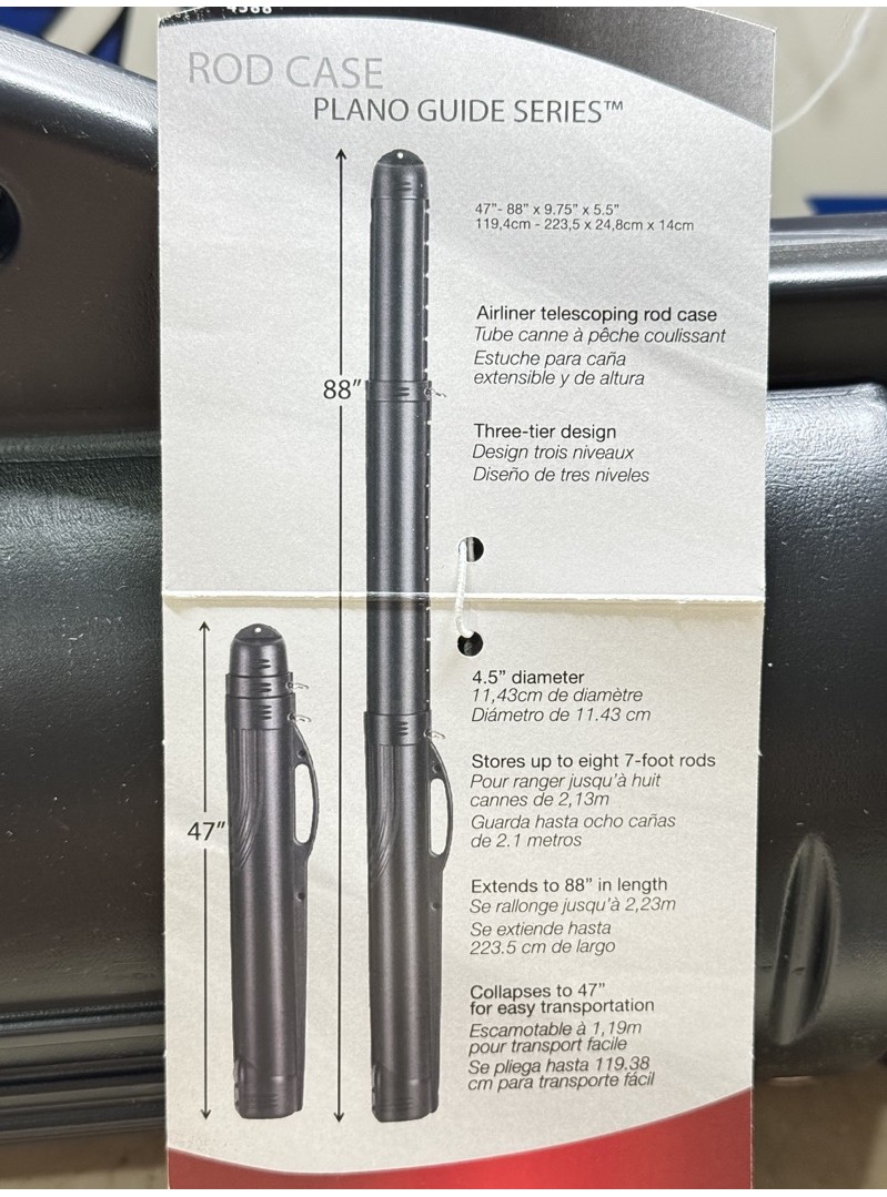 PLANO AIRLINE TELESCOPIC ROD TUBE 4588 / JUMBO ROD TUBE WITH WHEEL 6508 ...