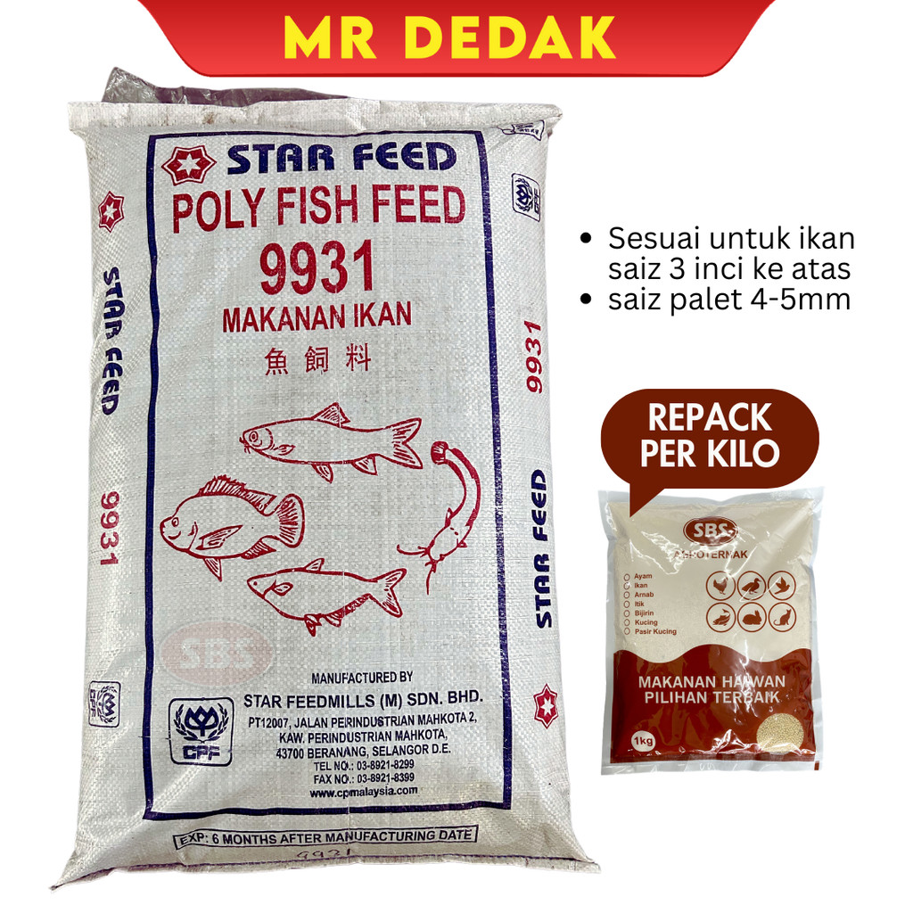 [1KG] [9931] [REPACK] Makanan Ikan Talapia,Keli,Ikan Air Tawar/Talapia ...