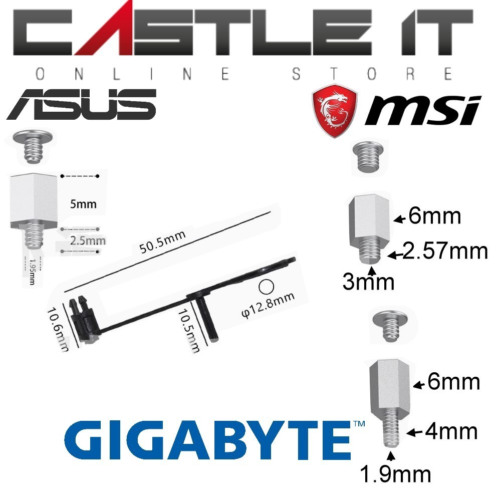 OEM 3mm M.2 Screw for use in M.2 SSD (Screw Only) Thumb / Compatible M ...