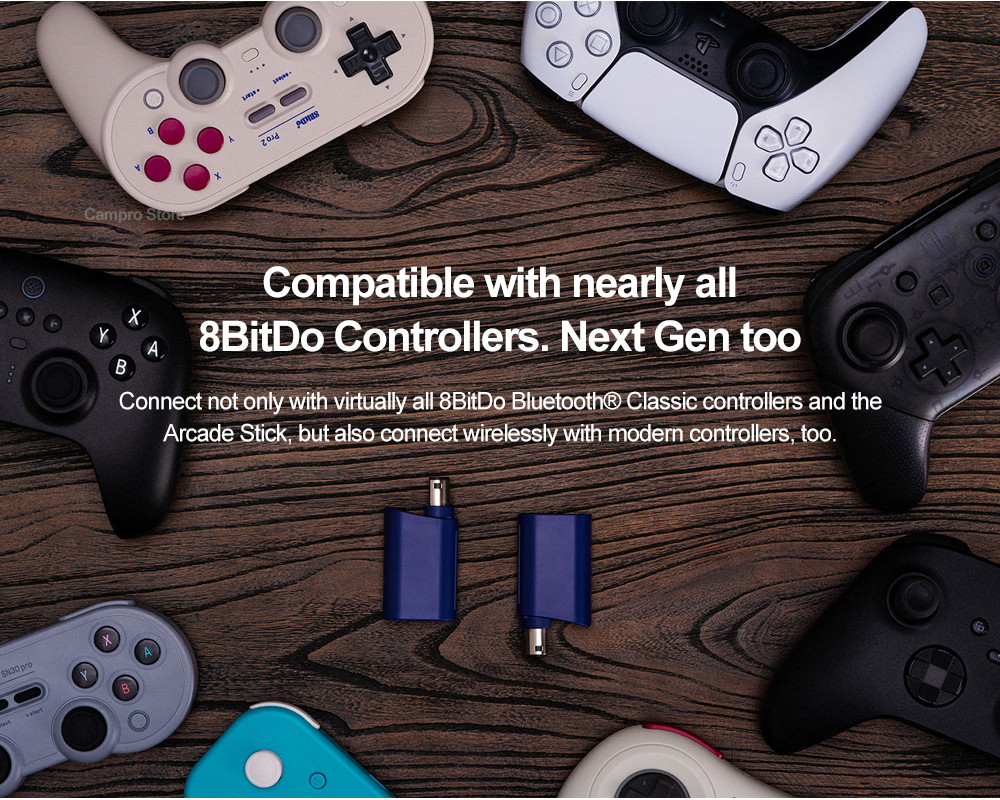 8Bitdo Bluetooth NGC Retro Receiver for NGC, Wii ,PC Windows 10 11 ...