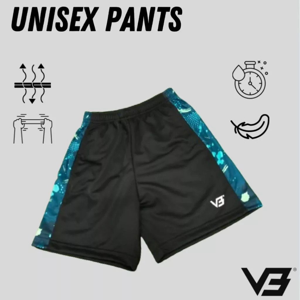 Shorts Seluar Hitam Biru Blue V3 Sports O Fast Dry Light Weight Two ...