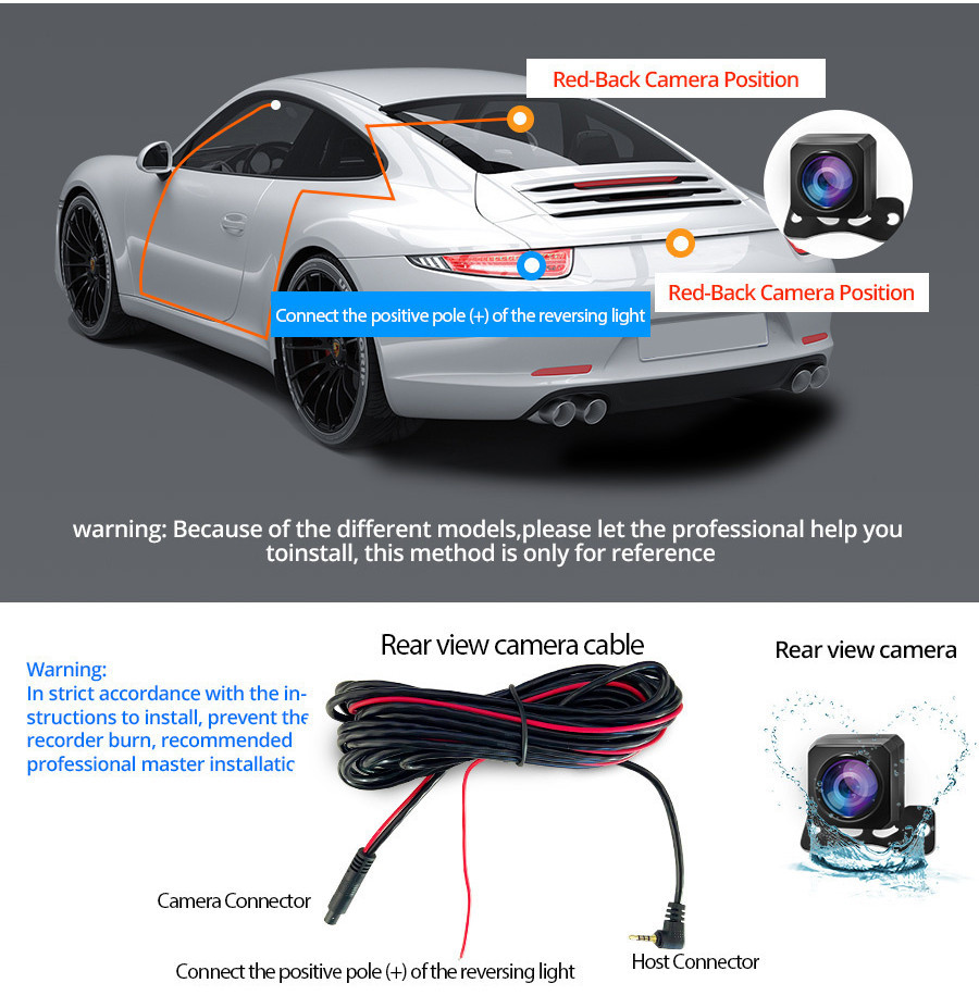 Camtec X20Max 4K Front 1080P Rear View Camera Dual Lens GPS WiFi Dash ...