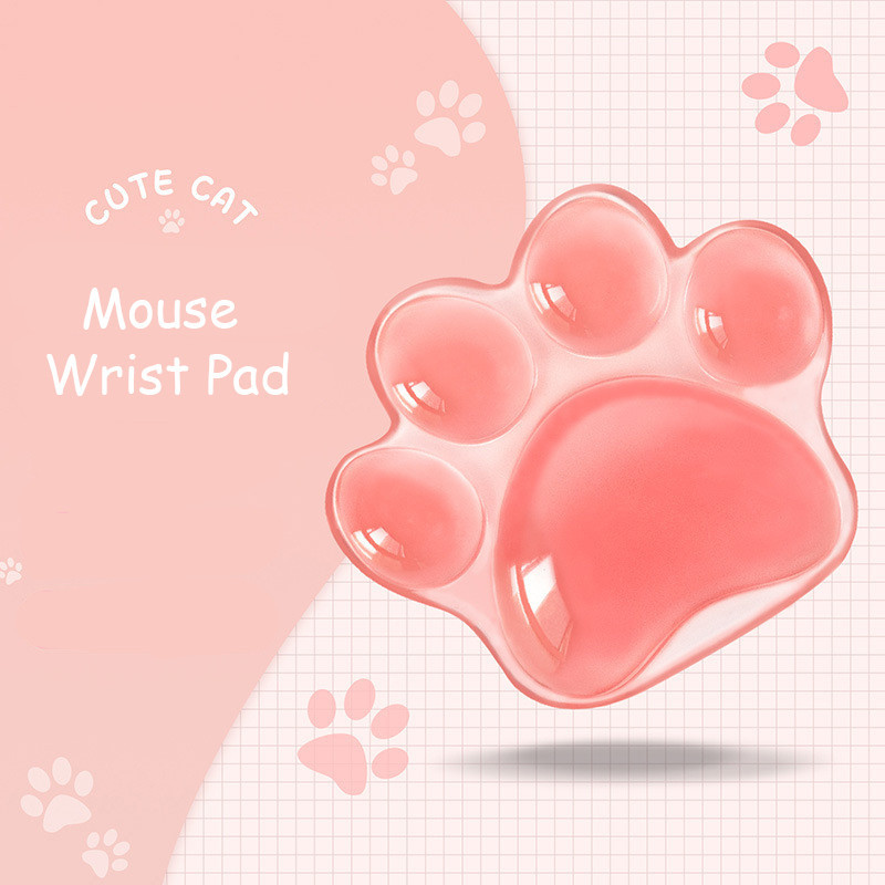 Cute Cat Paw Wrist Pad Pink Comfort Gel Computer Mouse Hand Wrist Rests ...