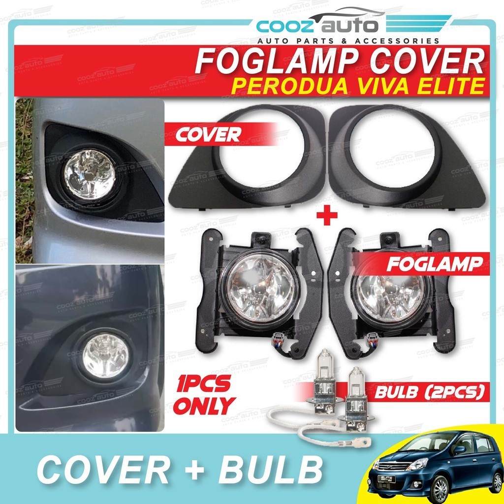 Perodua Viva Elite SE Car Foglamp Fog Lamp Bumper Lamp With Cover ...