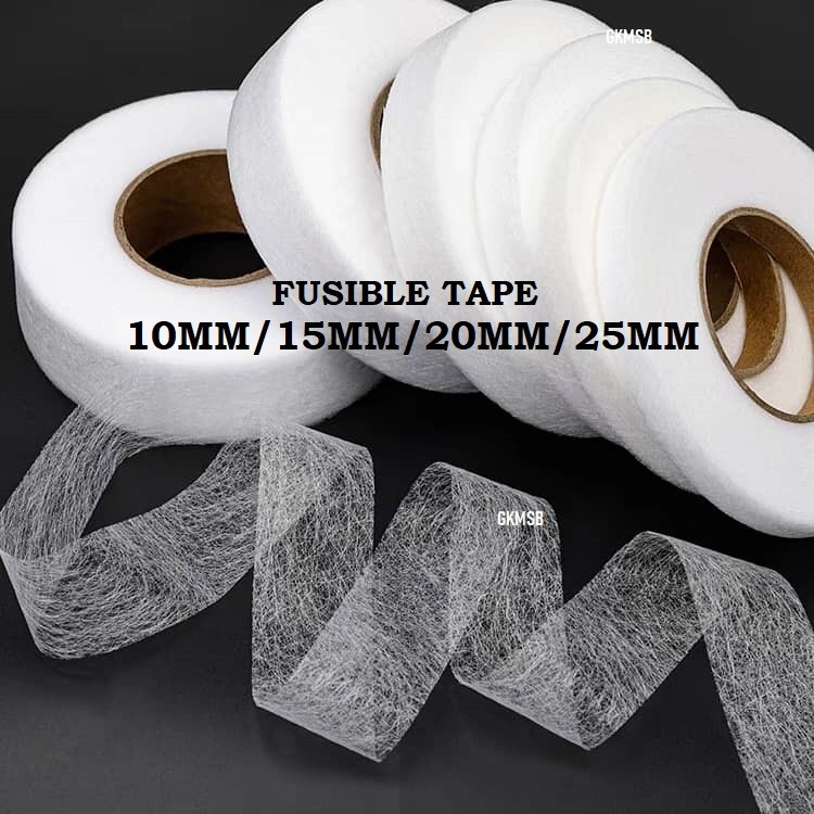 Fusible Tape 10mm,15mm,20mm,25mm Double Sided Glue Tape /Gam Lencana ...