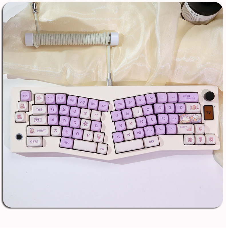 PBT keycaps moa Lolita Bunny Big-eyed Frog Butter Candy Rainbow ...