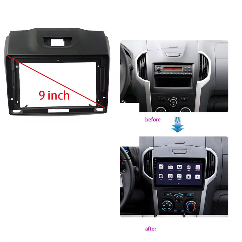 9 inch Double Din Radio Stereo Face Facia Fascia Panel Frame For ISUZU ...