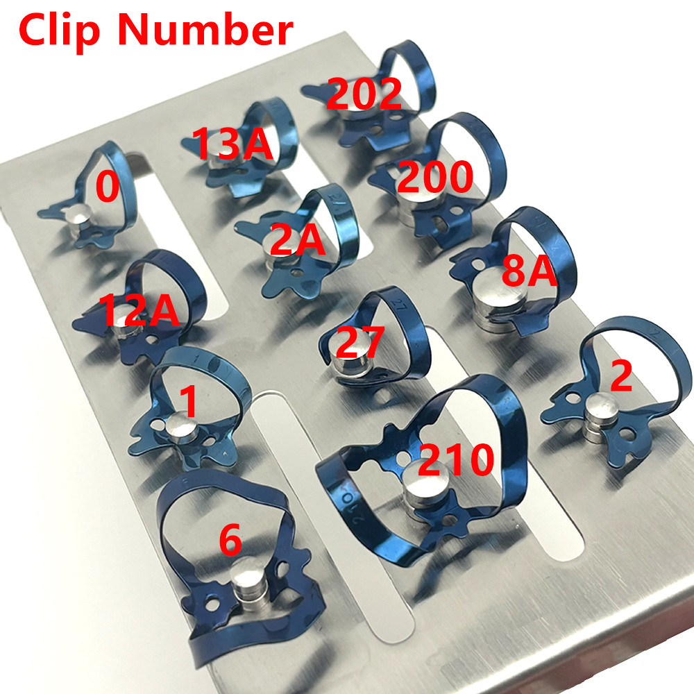 12Pc/Set Dental Endodontic Rubber Dam Clamps Restorative Clips Dam ...
