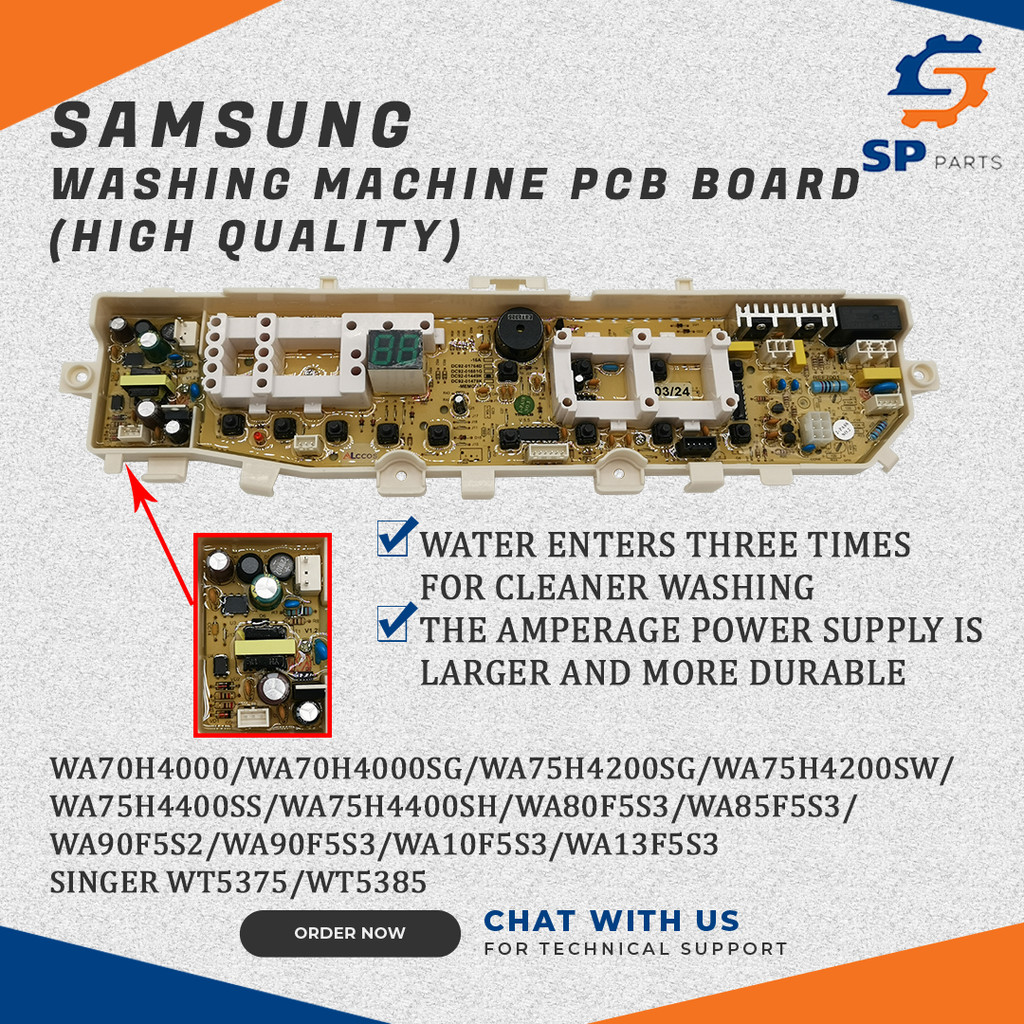 SAMSUNG WASHING MACHINE PCB BOARD - DC92-01449K (8.5KG) - HIGH QUALITY ...