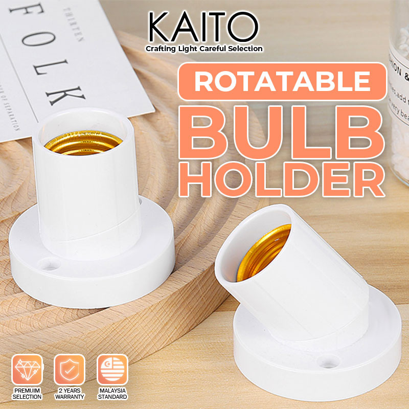 Rotatable Oblique Screw Lamp Base Socket Light E27 Bulb Holder Mentol Lighting Base Wall Lamp ...