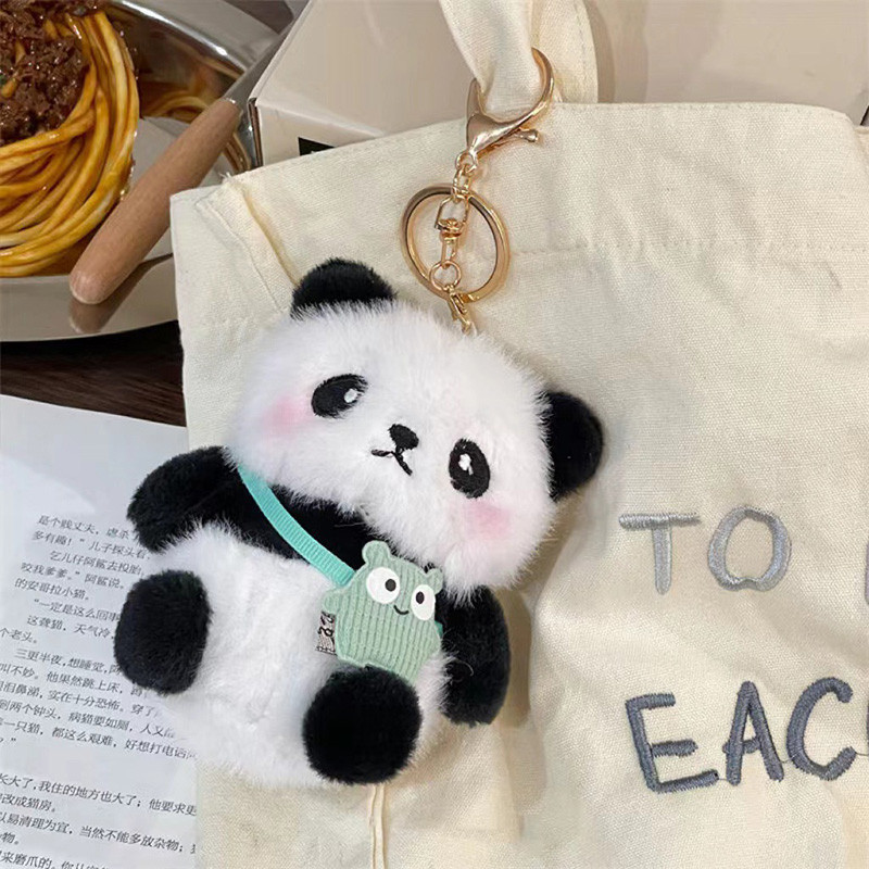 Cartoon Dudu Pandas Key Chain Cute Plush Dolls Keyring Fashionable Soft ...