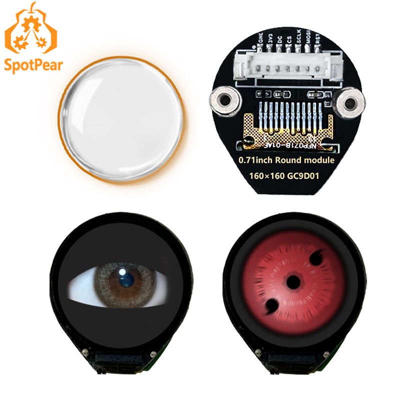Electronic Eye 071 Inch Round Lcd Display Screen For Arduino Raspberry Pi Esp32 Pico Stm32