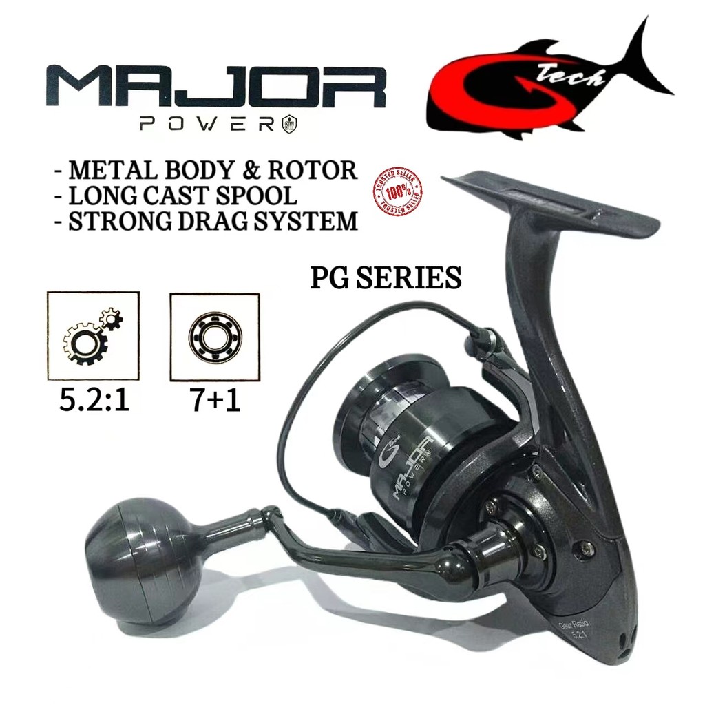 G-TECH MAJOR POWER SW SPINNING FISHING REEL | Shopee Malaysia