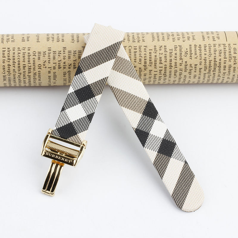 Burberry Women's Leather Strap Classic Plaid Color Watch Strap BU9406 ...