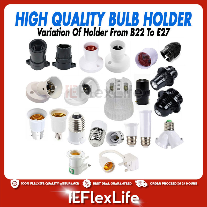 Socket E14 E27 B22 ES BC Lamp Bulb Holder Batten Holder Wedge Holder ...