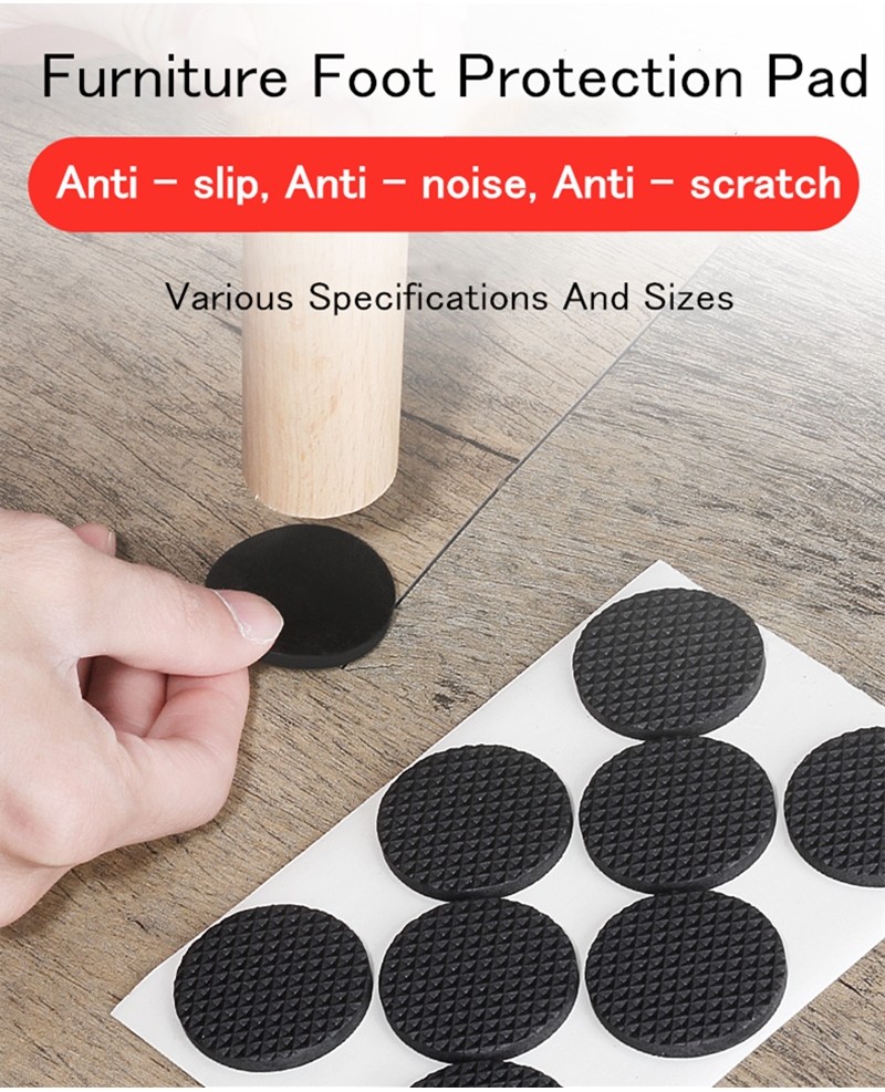 Self Adhesive Anti Slip Pad Rubber Chair Feet Protectors Felt Anti ...