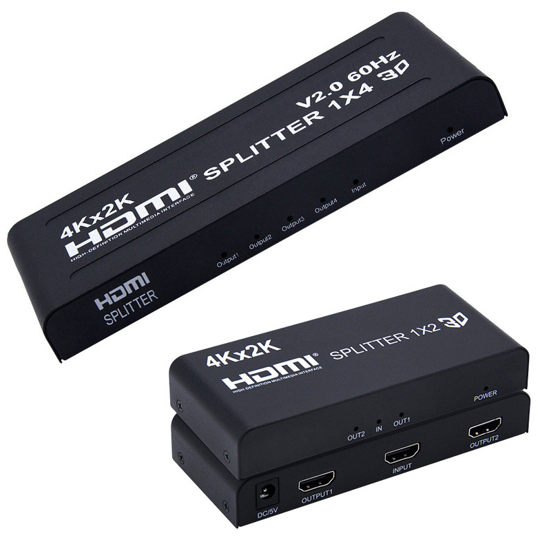 4K 60Hz HDMI Splitter 1x2 1x4 HDMI 2.0 Splitter 4Kx2k Video Distributor ...