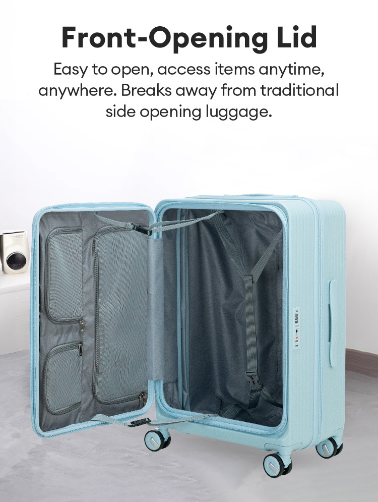 Case Valker EVE2 PC Luggage bag Hard Case TSA Lock Expandable Suitcase ...