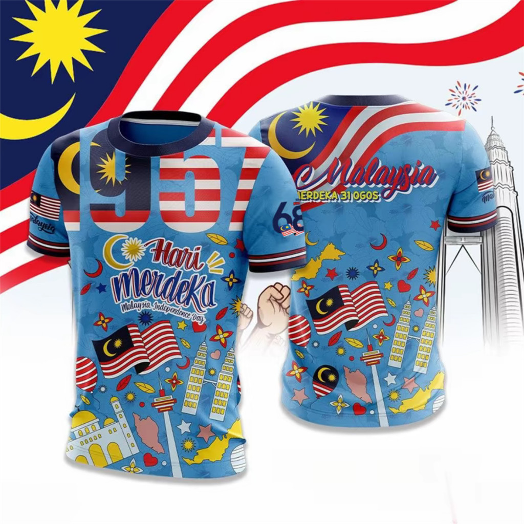BAJU MERDEKA 68 Sublimation T-Shirts - Short Sleeve & Long Sleeve ...