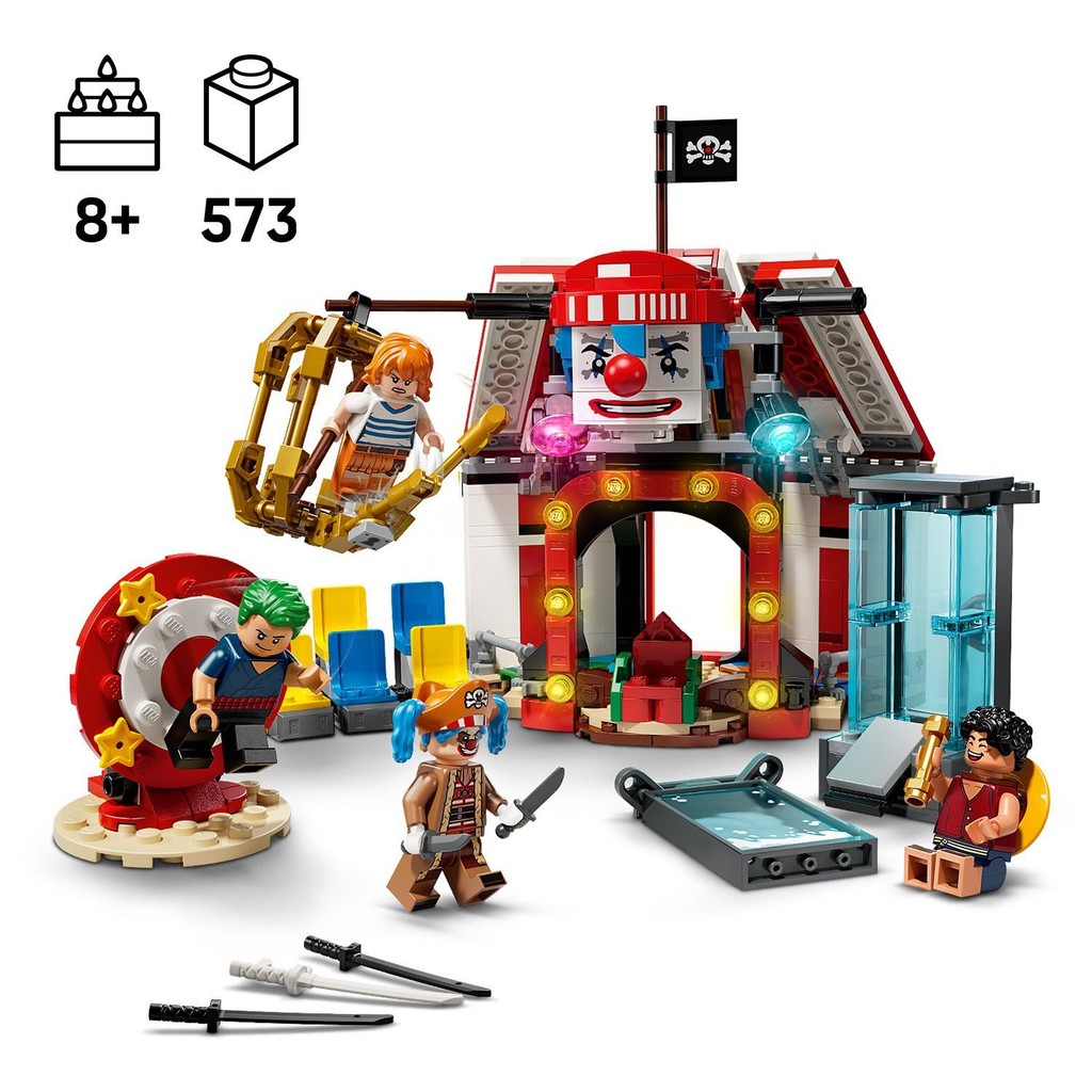 LEGO 75637 ONE PIECE Buggy the Clown's Circus Tent Building Toy Set ...