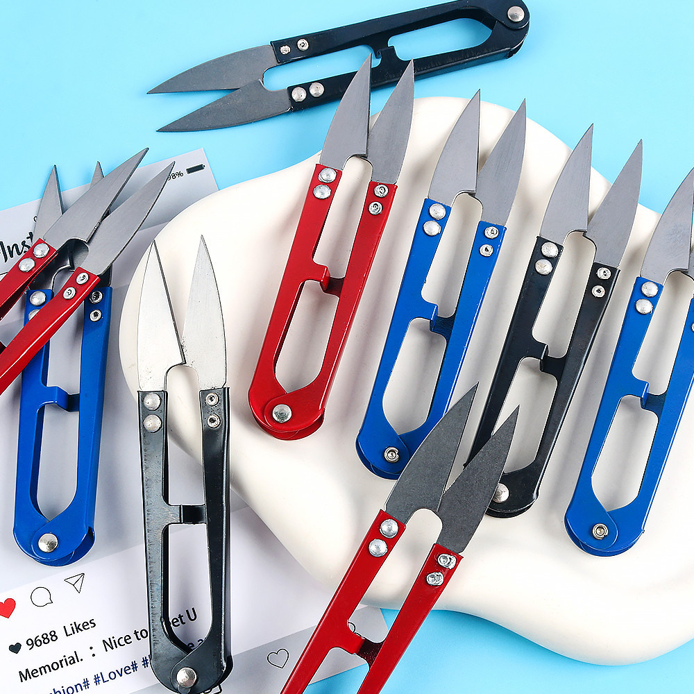 DIY U-shaped Spring Small Scissors for Household for Trimming Thread ...
