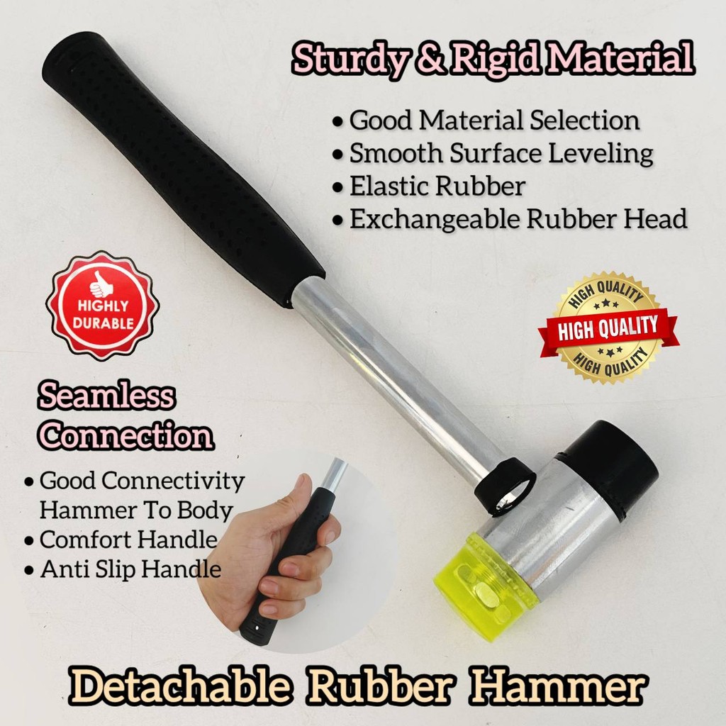 Detachable Double Headed Rubber Insulated Hammer For Mechanical ...