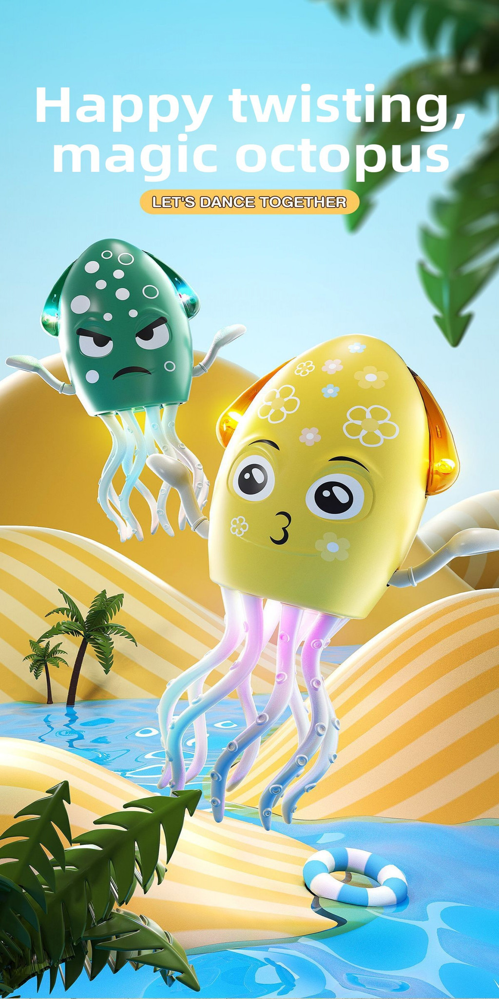 More Magical Upgraded Version, Dancing Octopus Induction Electric Toy ...