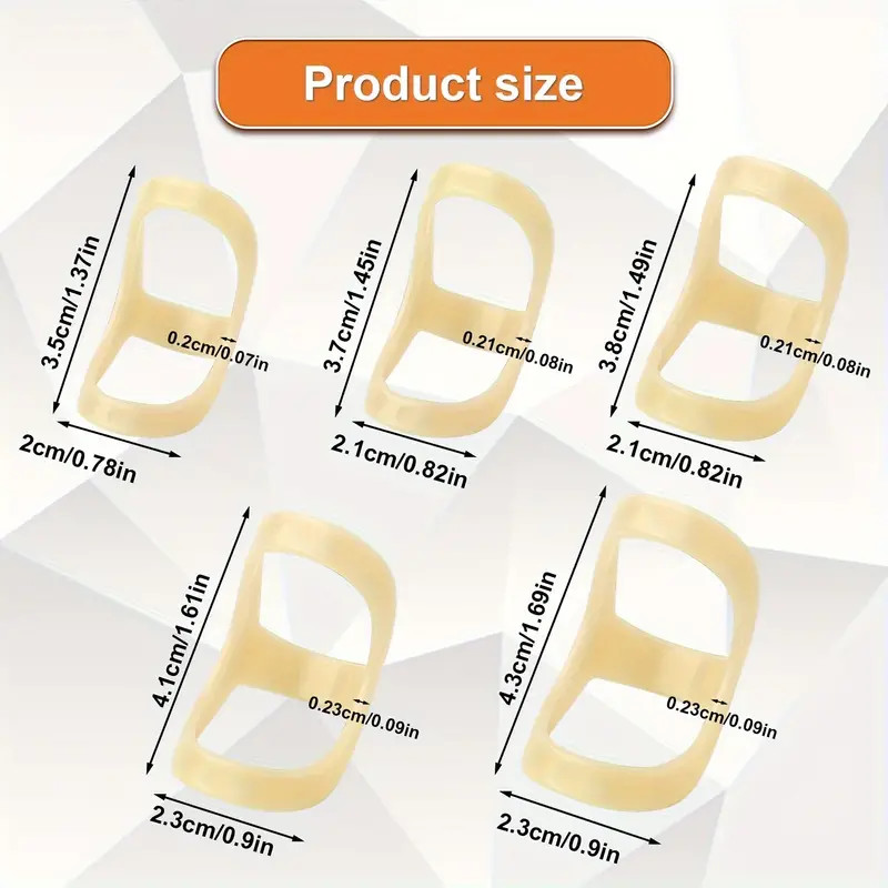 5PCS Finger Fixing Splint Flexible Ring & Finger Sheath Hammer Shaped ...