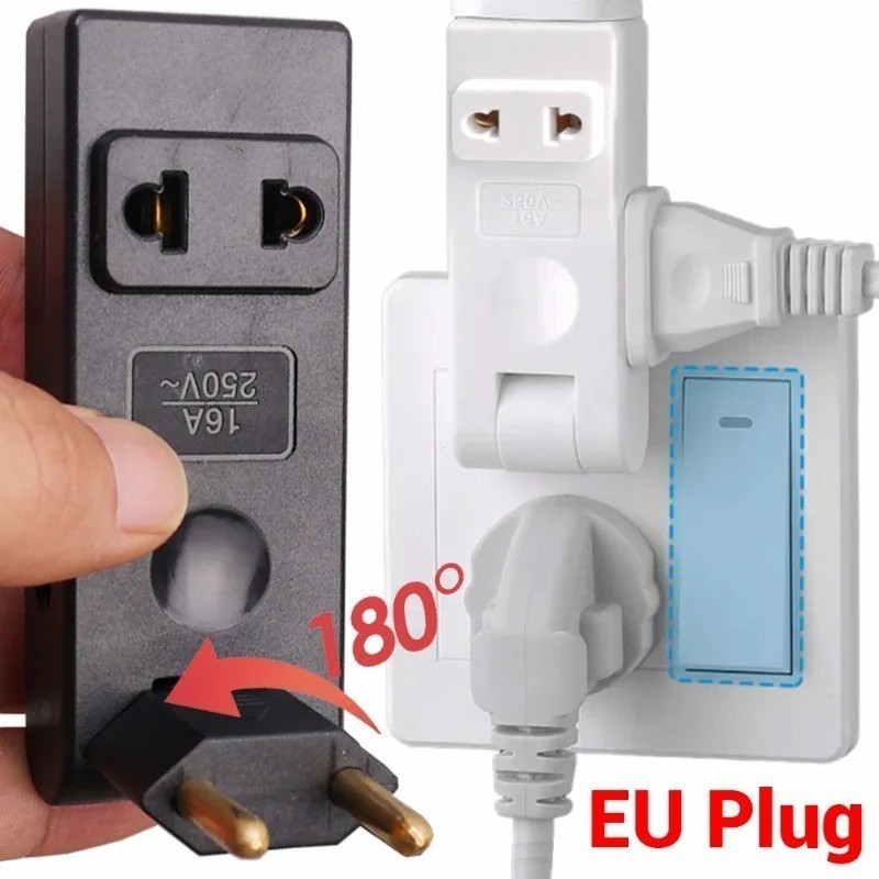 4 in 1 EU Electrical Socket - 180 Degree Rotation Plug Adapter ...