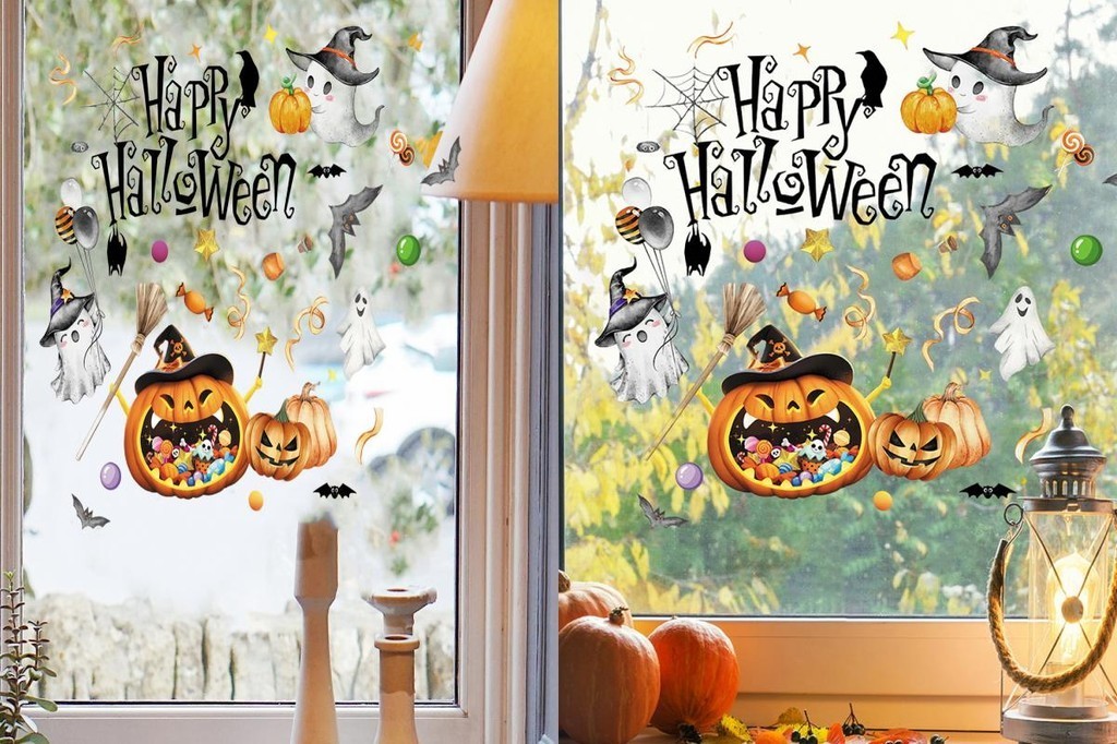[Nice] Humid Environment Window Stickers Halloween Silhouettes Spooky ...