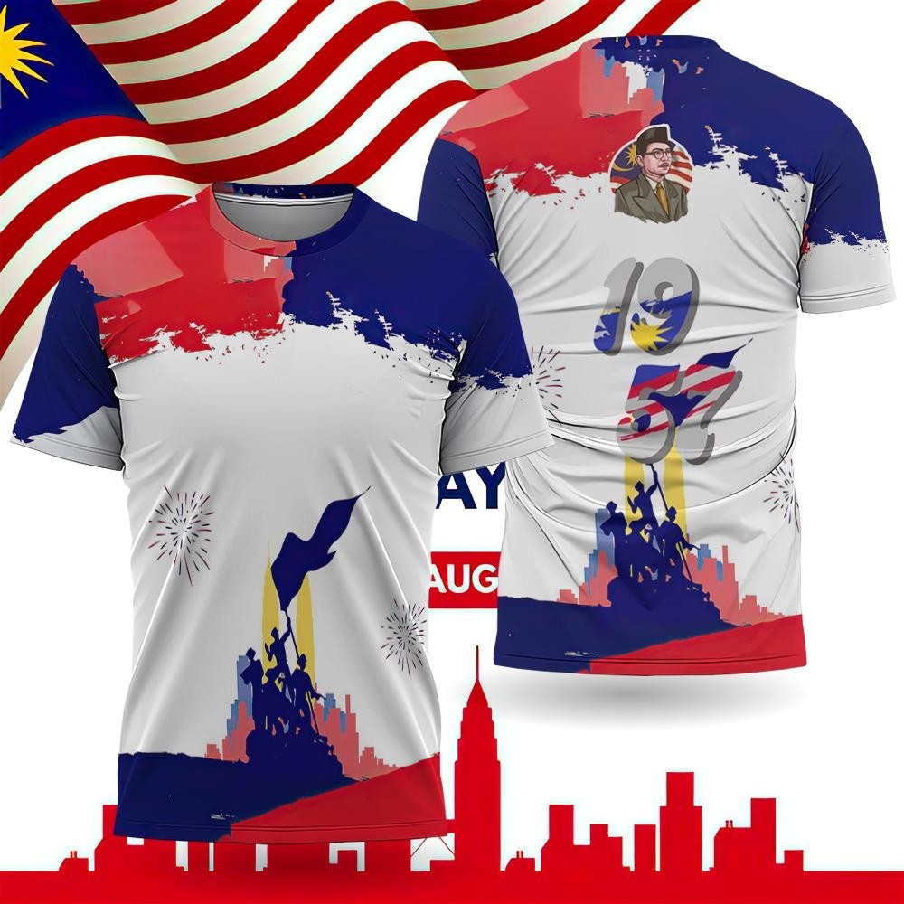 Baju T Shirt Merdeka 2024 Outdoor Sports Muslimah Jeresy Long Sleeves ...