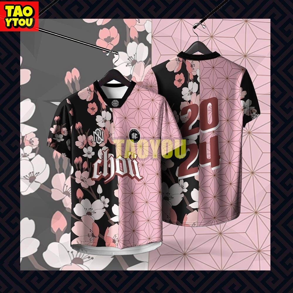 Sakura series Choii Jersey 3D Japanese Cherry Blossoms Jersey Baju ...