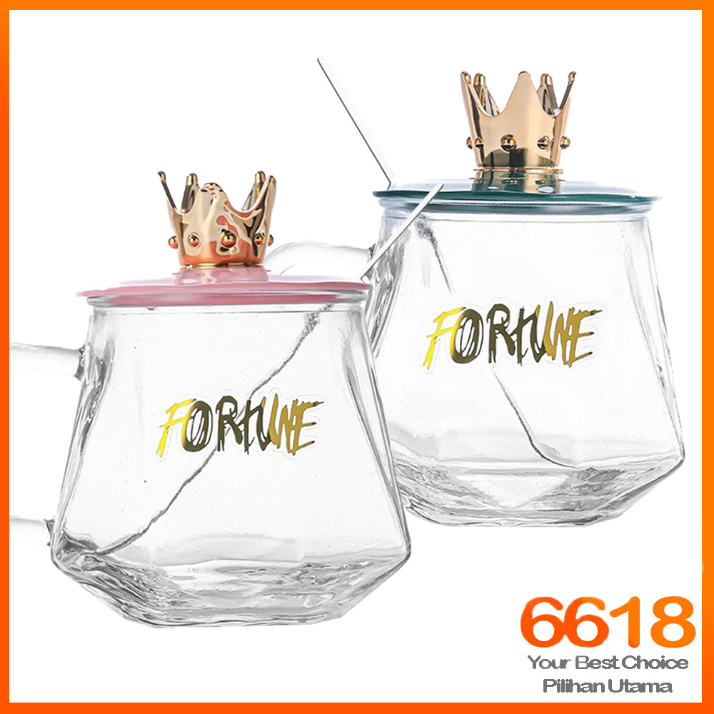 Cawan Air Berbentuk Berlian Mahkota Cawan Kopi Dengan Penutup Cawan Air ...