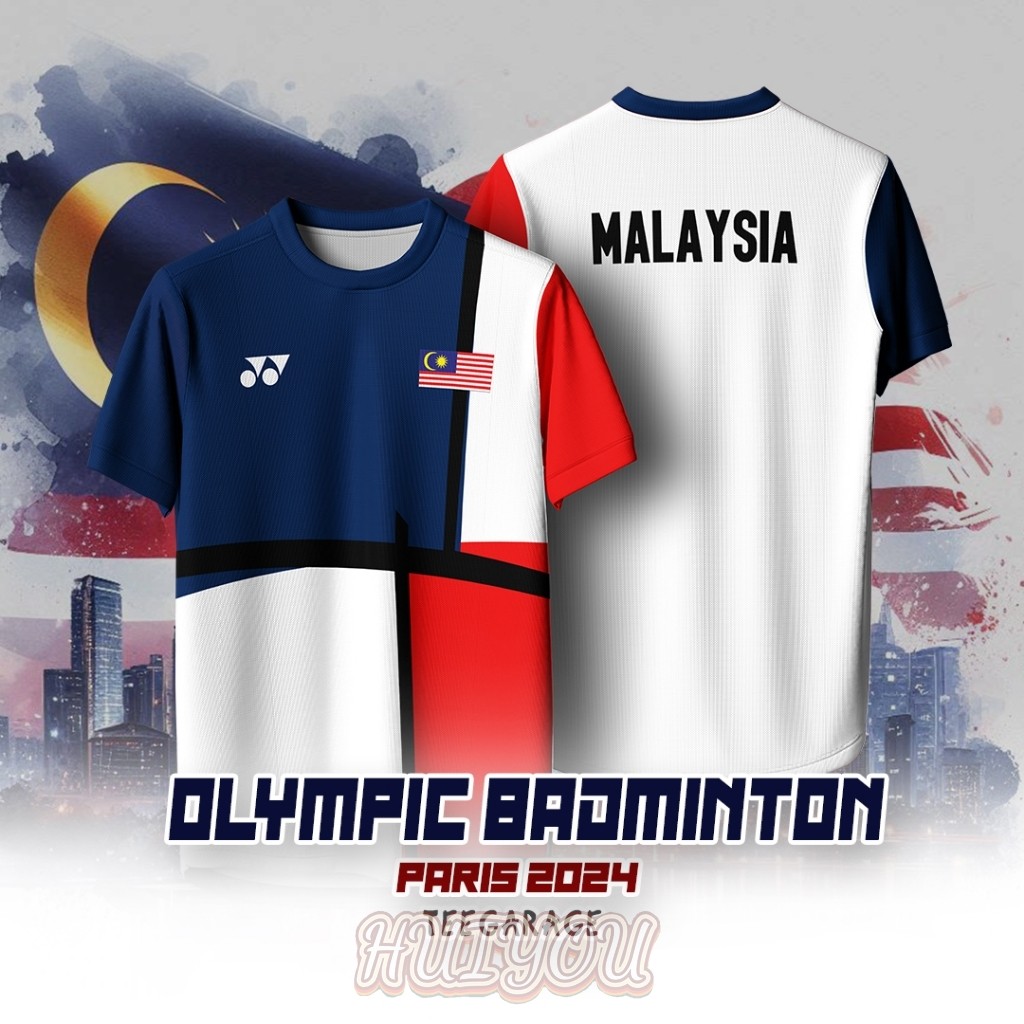 JERSEY BADMINTON YONEX [CUSTOM MALAYSIA CHAMPIONSHIP ] [FREE CUSTOM NAME]JERSI BADMINTON OLIMPIK ...
