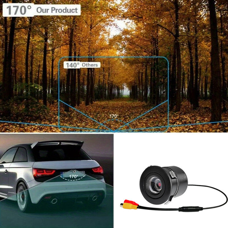 HD Car Front View Punch Hole Camera Night Vision WideAngle Car Rear ...