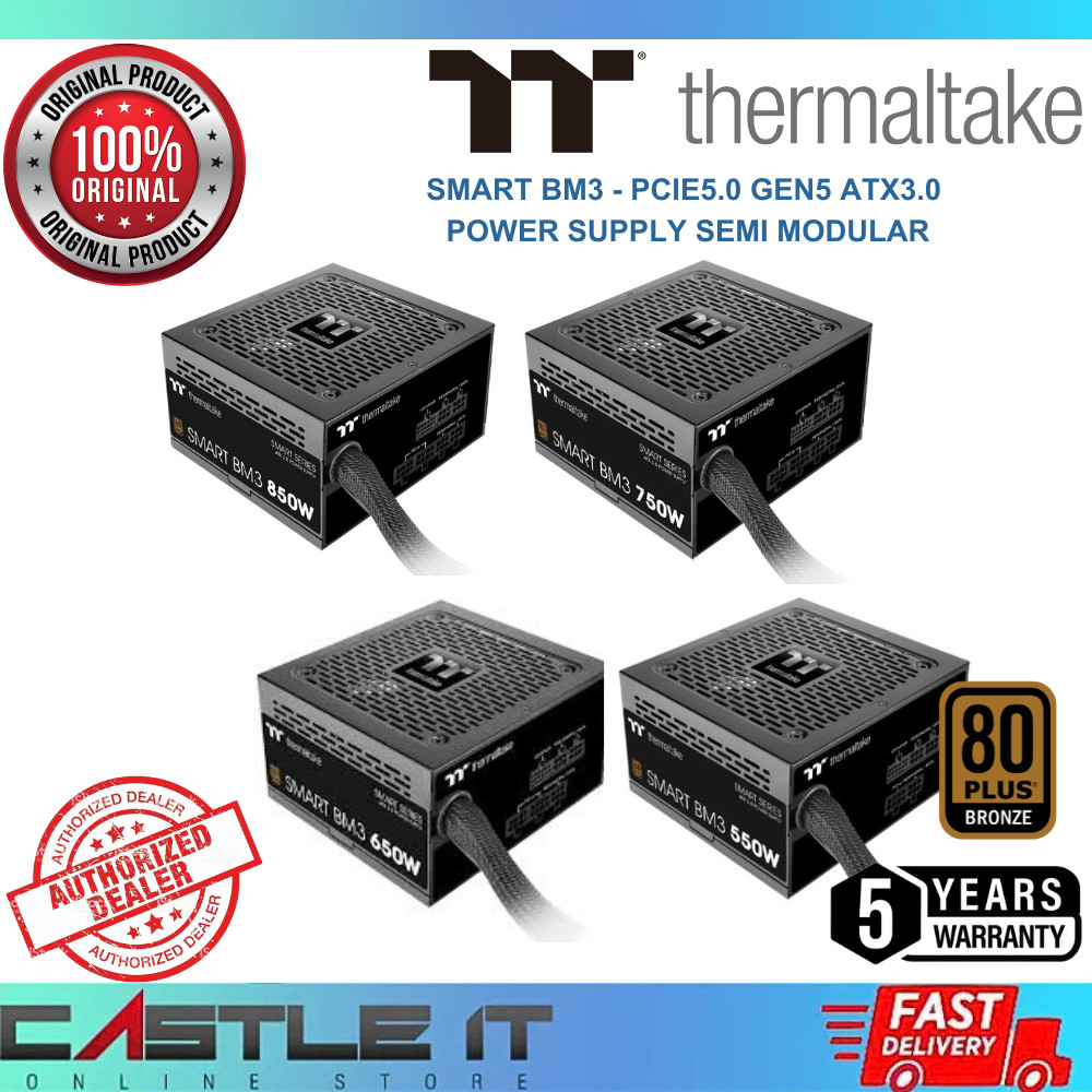 Thermaltake SMART BM3 850W 750W 650W 550W 80PLUS Bronze PCIE5.0 GEN5 ...