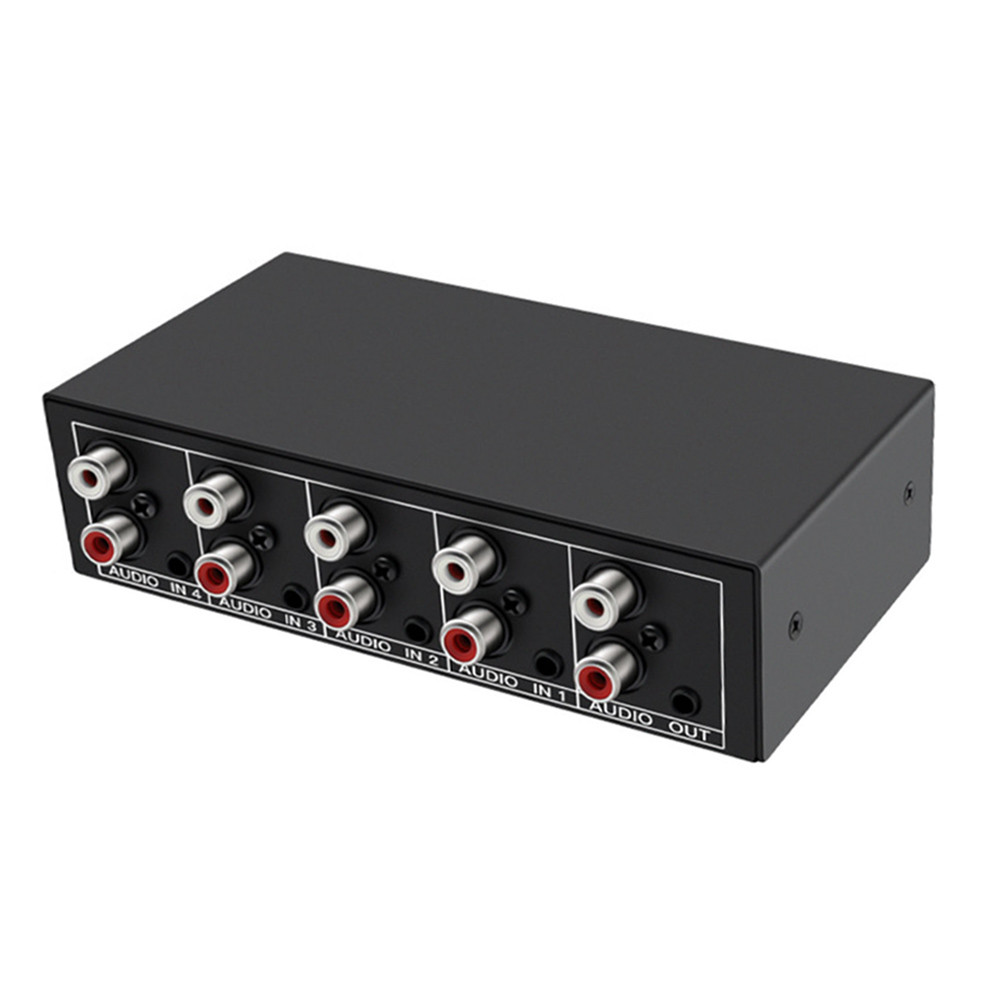 RCA AUX Audio Switcher 4 in 1 Stereo Audio selector 4X1 Passive 3.5mm ...