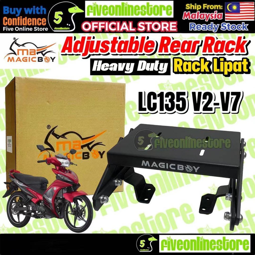 MAGIC BOY Adjustable Monorack Rear Rack PNP Yamaha LC135 V2 V3 V4 V5 V6 ...