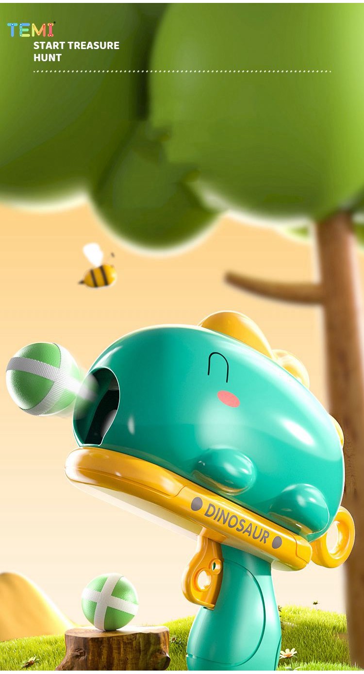 TEMI Dinosaur Sticky Ball Shooter, Throwing Sticky Ball, Children's ...
