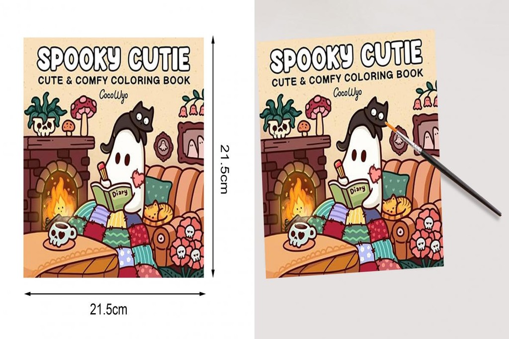 MEH- Spooky Coloring Pages 88 Page Coloring Book Spooky Cartoon ...
