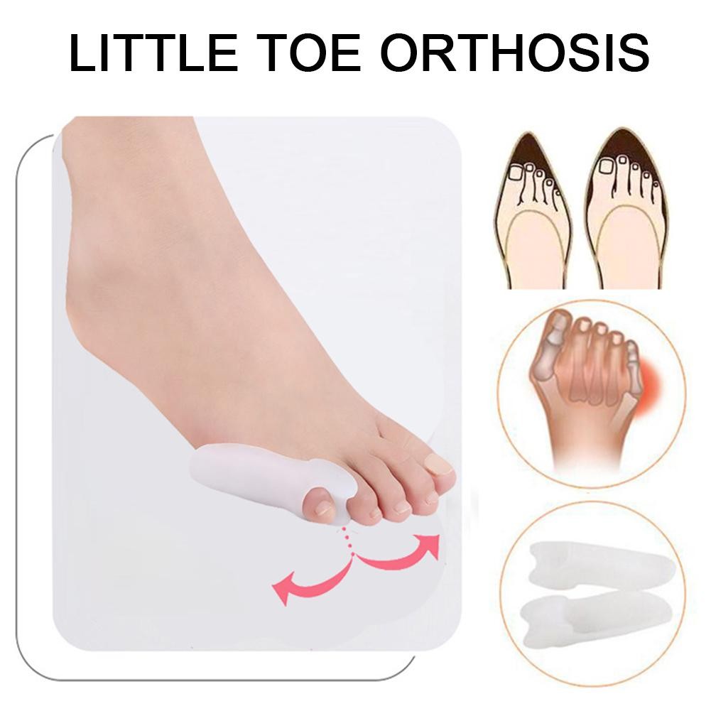 2Pcs Soft Gel Pinky Bunion Corrector Little Toe Separator Bunion Pads ...