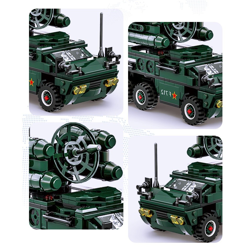 M35A2 Truck and M198 Howitzer Building Blocks 485 Pcs WANGE Tank Bricks ...