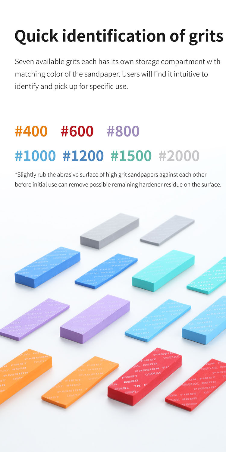 Dspiae Vigorous Sponge Sandpaper #400-#2000 (3mm / 10mm) XS3 XS10 XSS ...