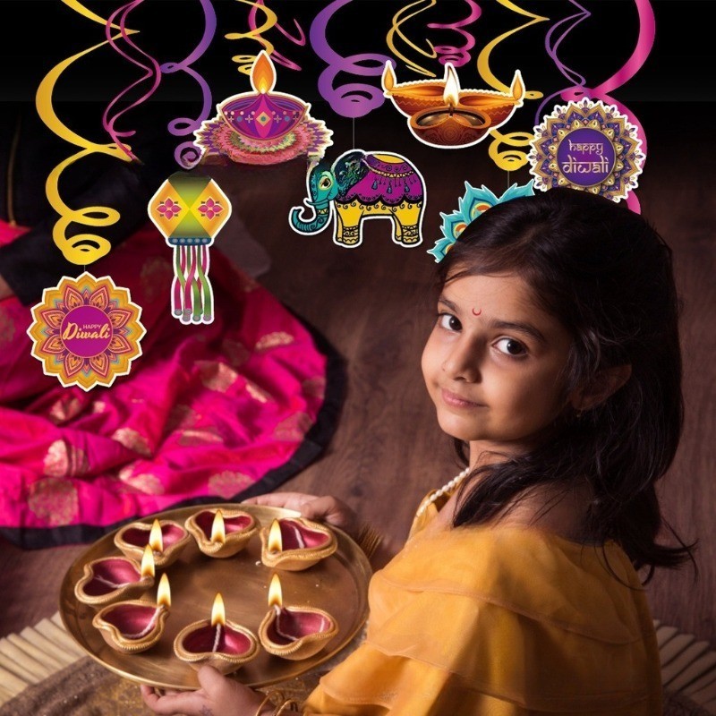 16pcs Deepavali Decoration items Happy Diwali Festival Decor Venue ...