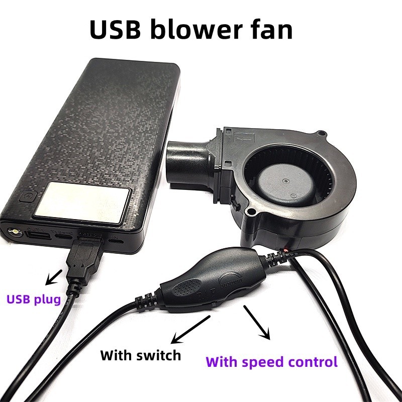 New 7530 5V to DC12V 3000RPM USB bbq blower for kalan fan With speed ...