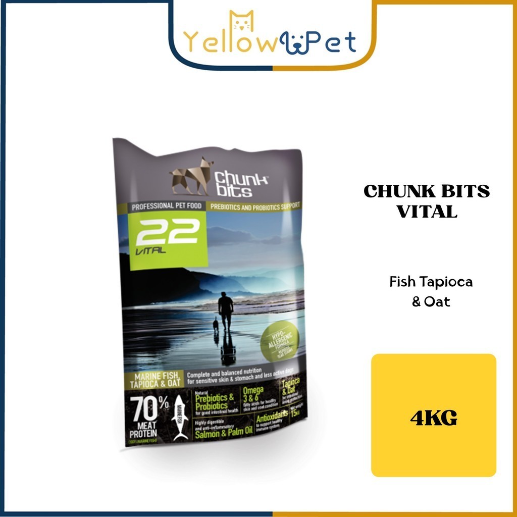 Chunkbits Dog Vital Marine Fish Tapioca & Oat 4kg | Shopee Malaysia