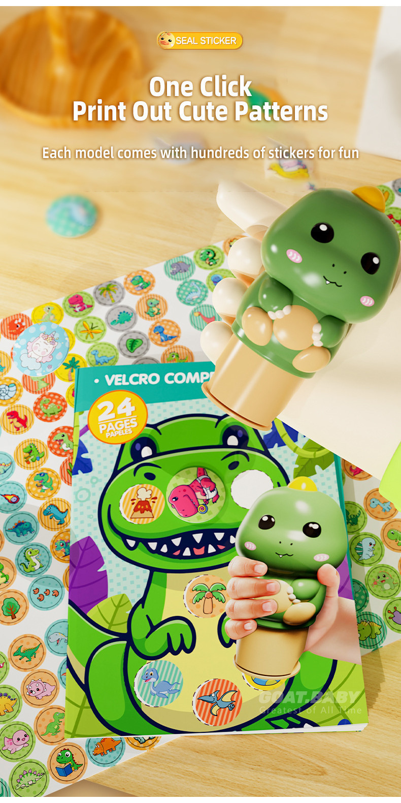 Cartoon Sticker Stamp Kids Educational Montessori Toys Reward Cartoon ...