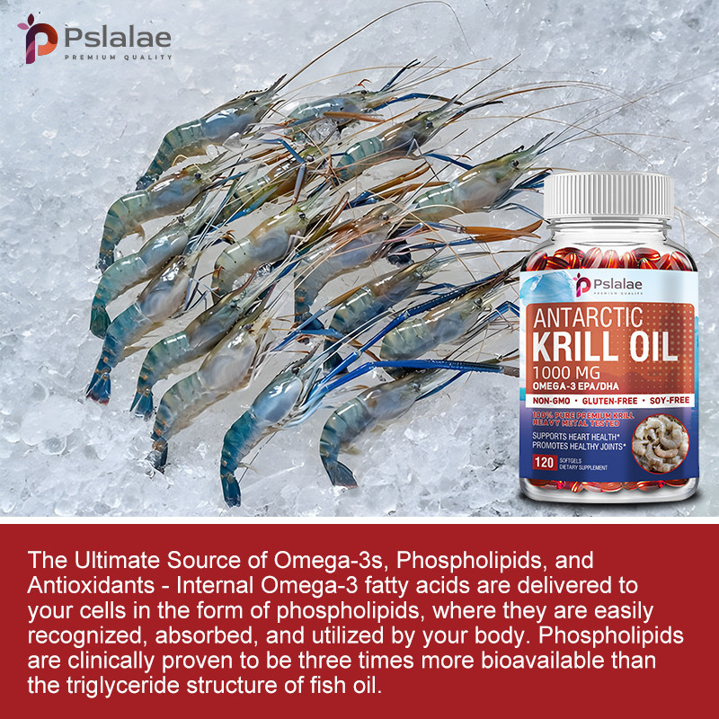 Antarctic Krill Oil 1000mg - with Omega-3, Astaxanthin - Heart and Brain Health | Shopee Malaysia
